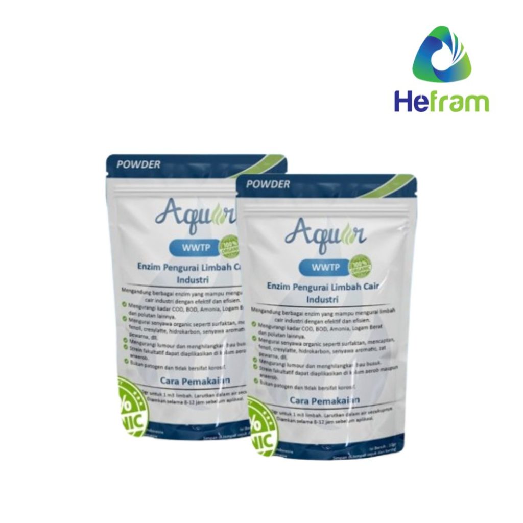 Bakteri Pengurai Limbah – AQUAR WWTP100gr - PT Hefram Asasta Indonesia