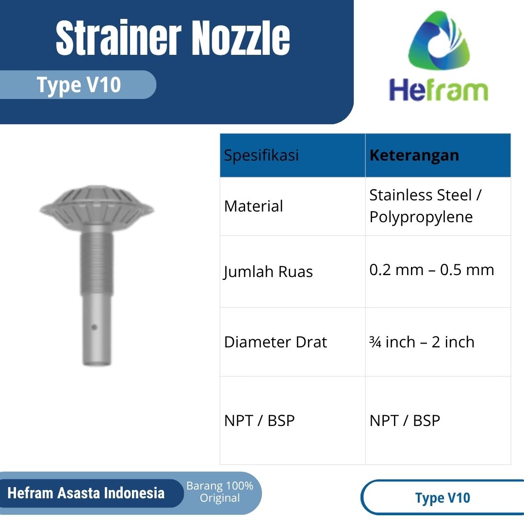 Strainer Filter Type V10 - PT Hefram Asasta Indonesia