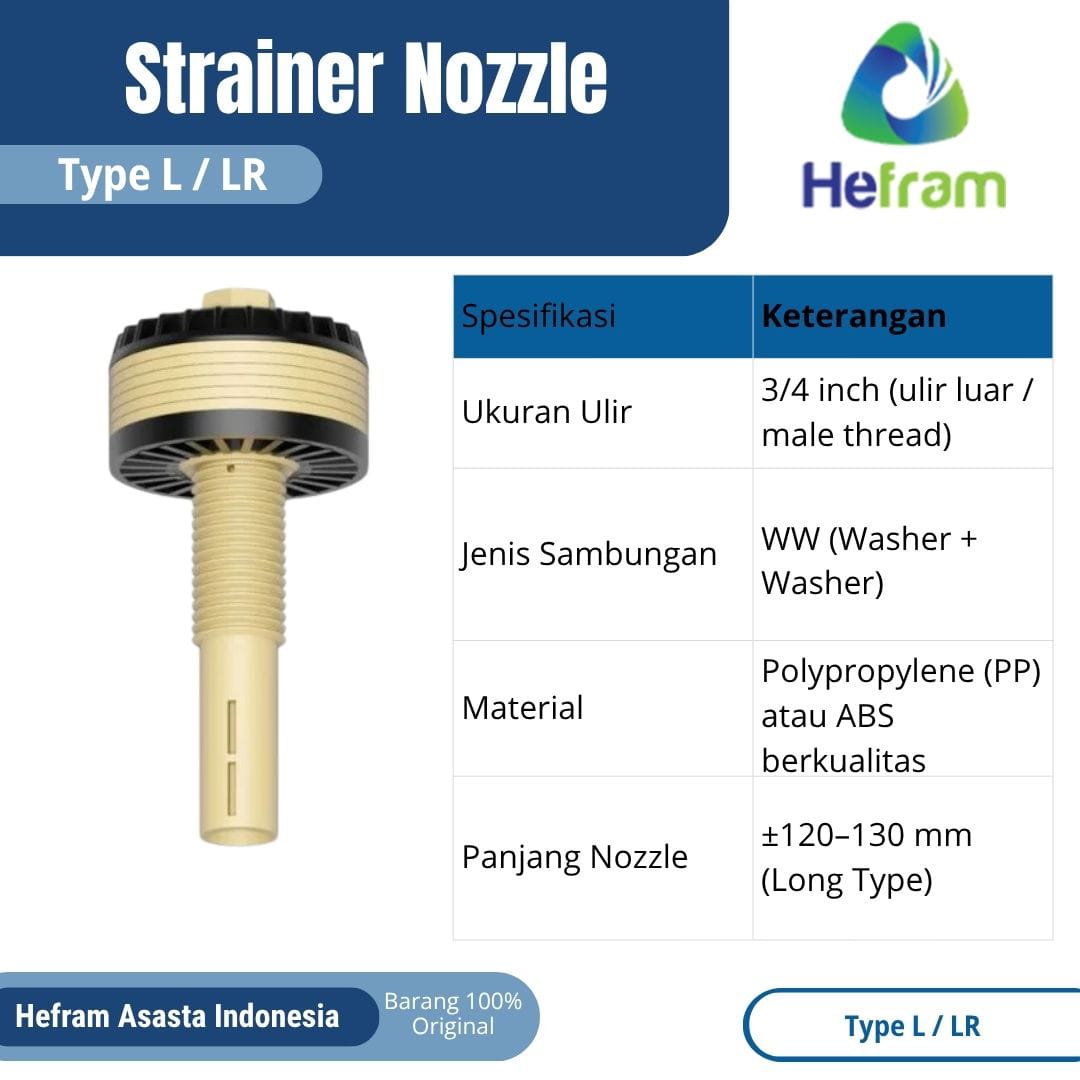 Strainer Nozzle Type L.LR - PT Hefram Asasta Indonesia